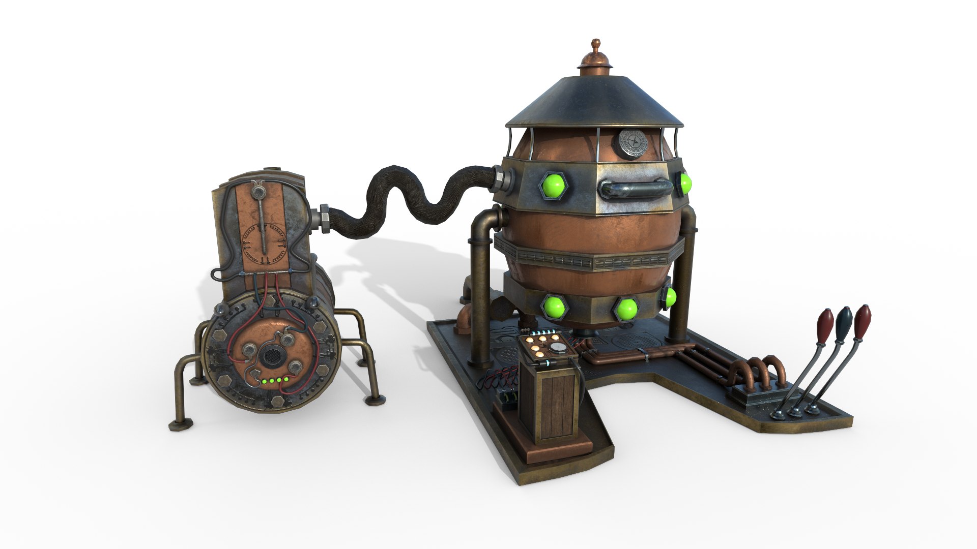 Stylized engine PBR low-poly 3D model 3D - TurboSquid 1831114