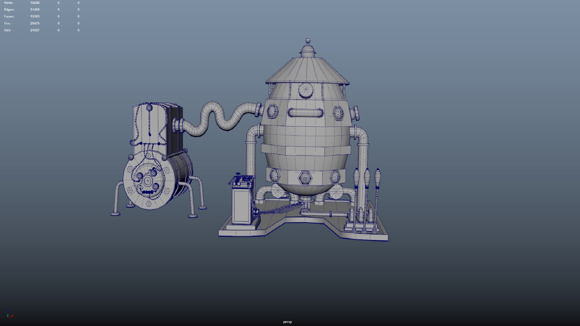Stylized engine PBR low-poly 3D model 3D - TurboSquid 1831114