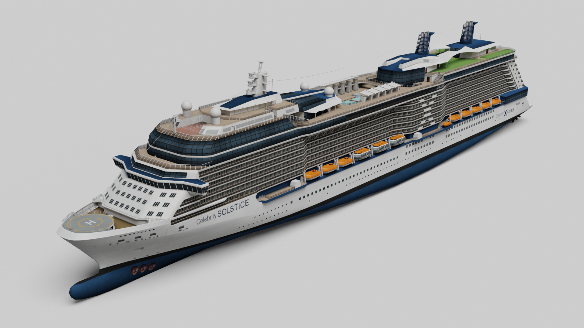 3D Model Cruise Ship Solstice - TurboSquid 2253719