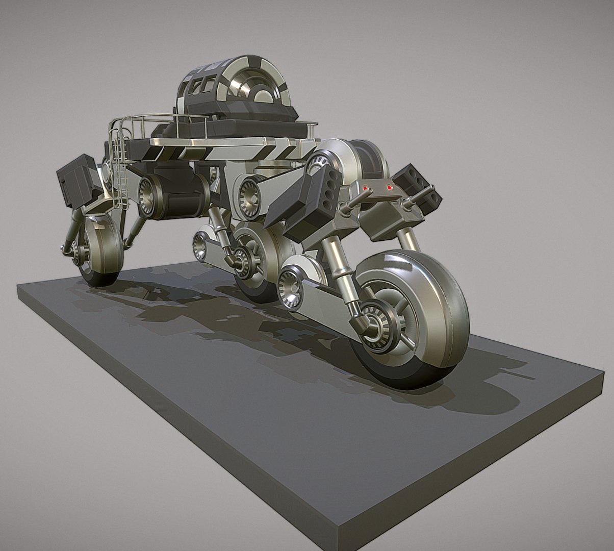 3d model futuristic trike version 2