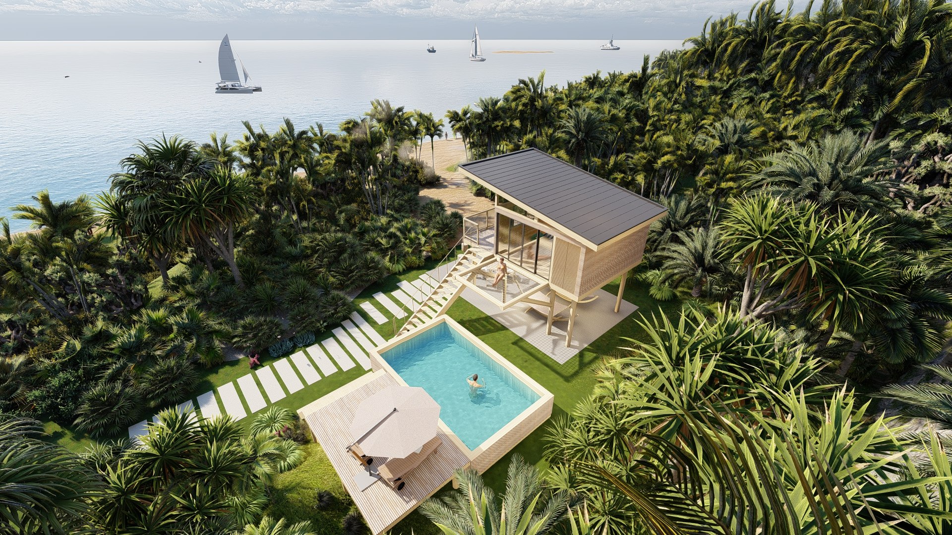 Beach Hut 3D - TurboSquid 1653535