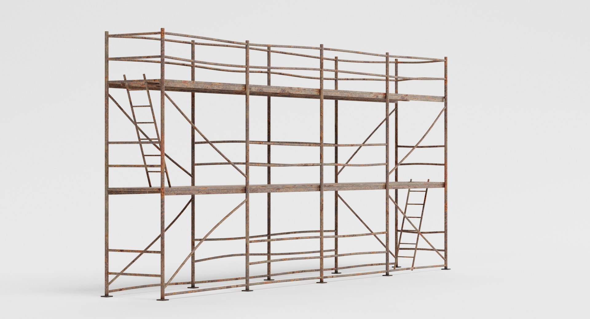 3D Old Scaffolding Model - TurboSquid 1402308