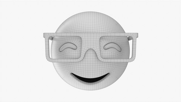 3D Emoji 015 Smiling with glasses - TurboSquid 1817596