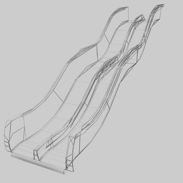 3d model wave slide 2m