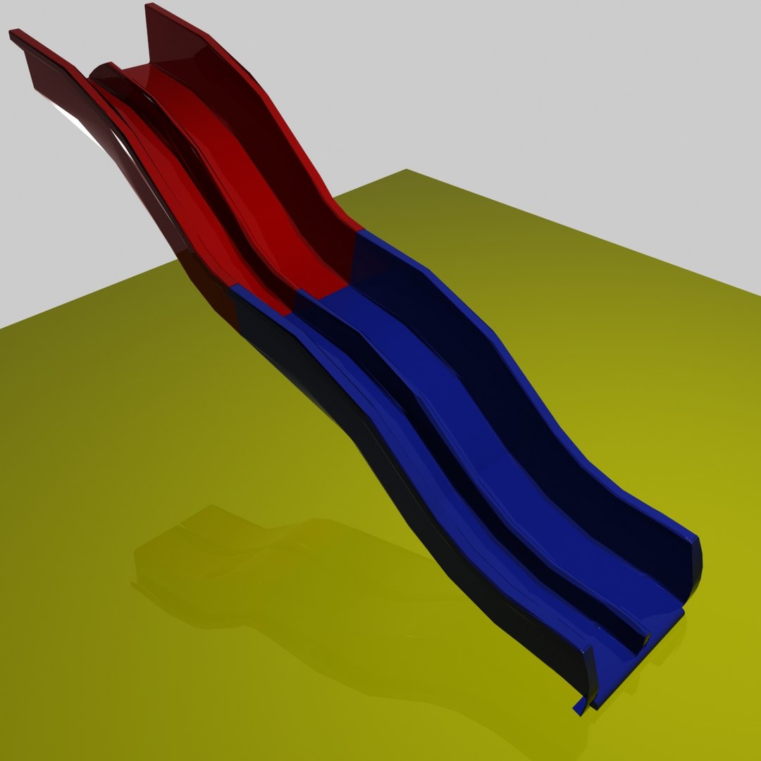 3d model wave slide 2m
