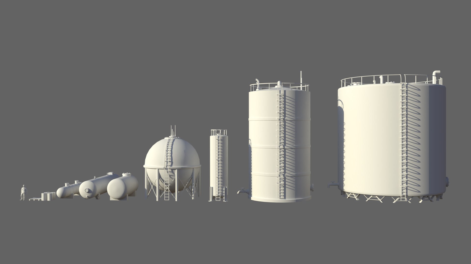 Industrial Storage Tank Asset Pack 3D Model - TurboSquid 1807998