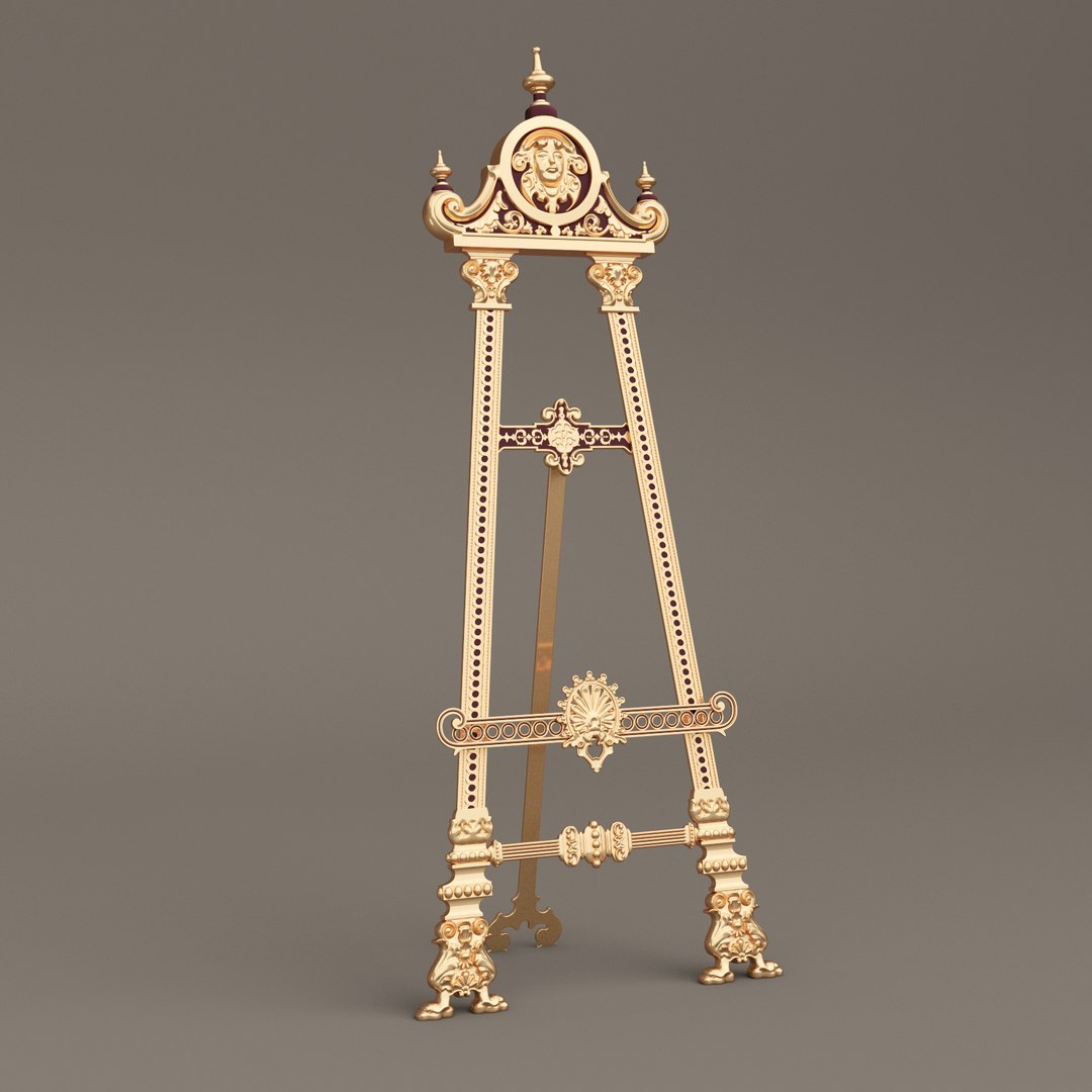 3d Easel Modelled