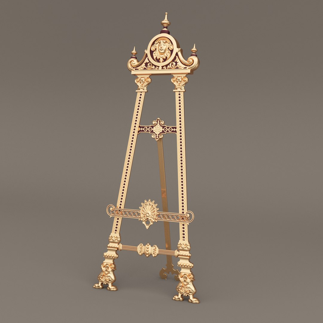 3d Easel Modelled