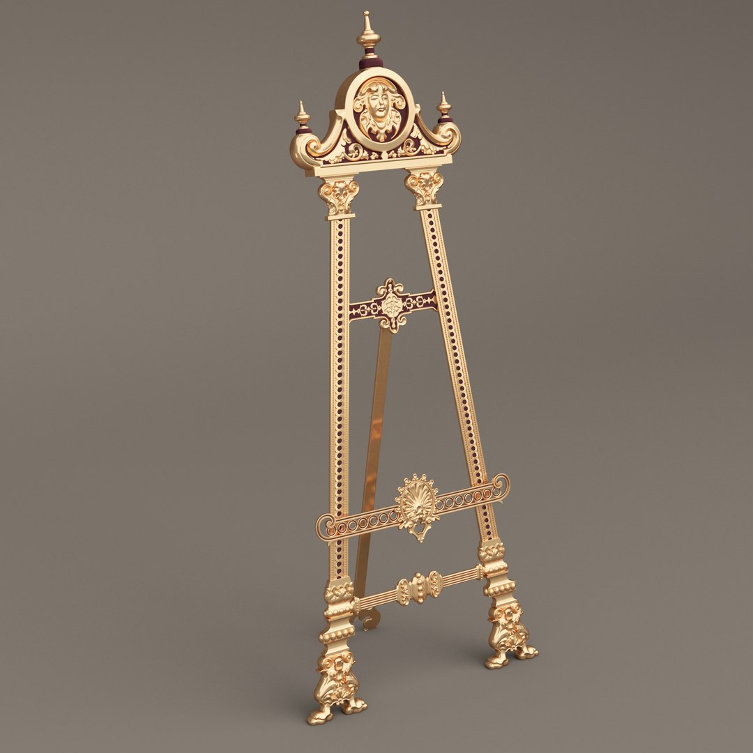 3d Easel Modelled
