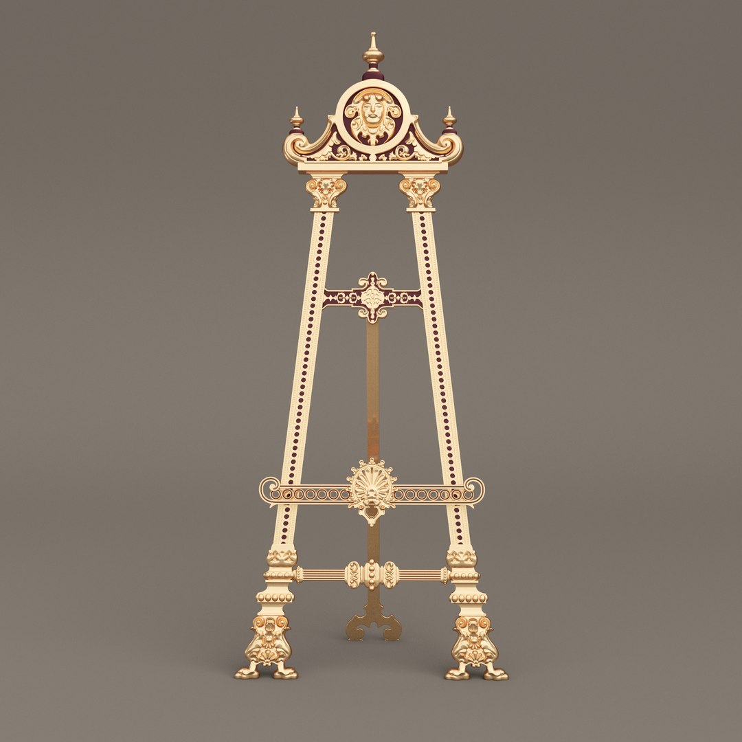 3d Easel Modelled