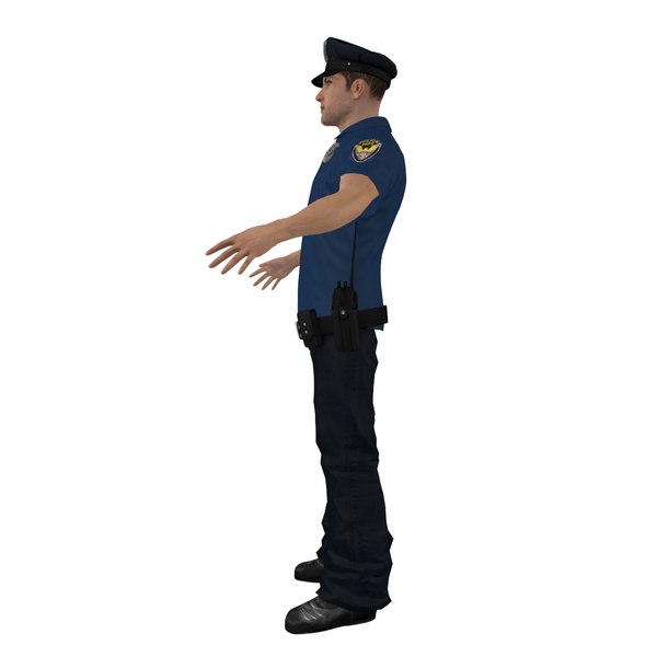 3d model rigged police officer 6