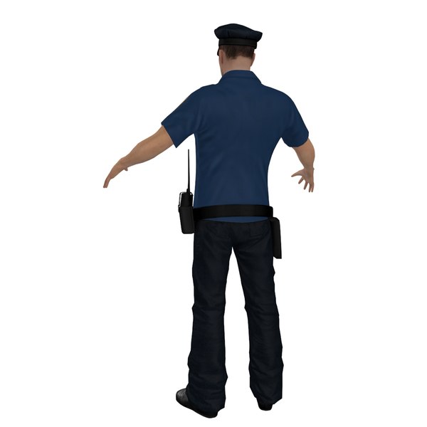 3d model rigged police officer 6