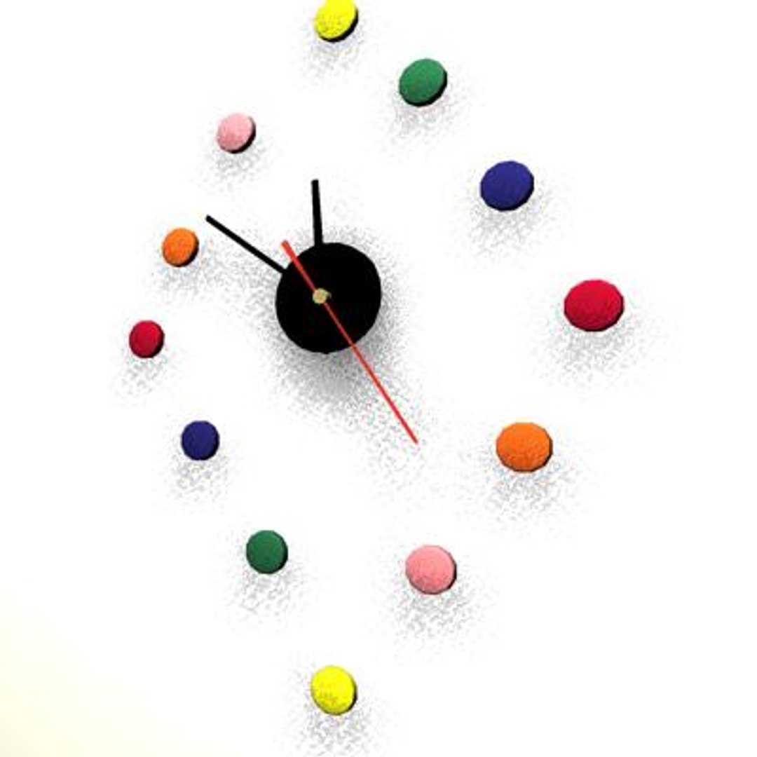 colored wall clock 3d model