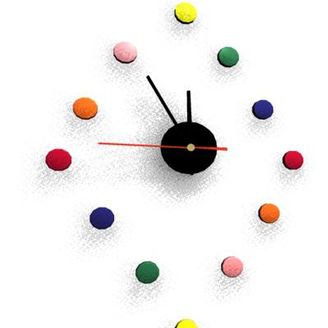 colored wall clock 3d model