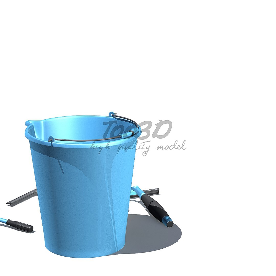 3d Bucket Squeegee Sponge Model