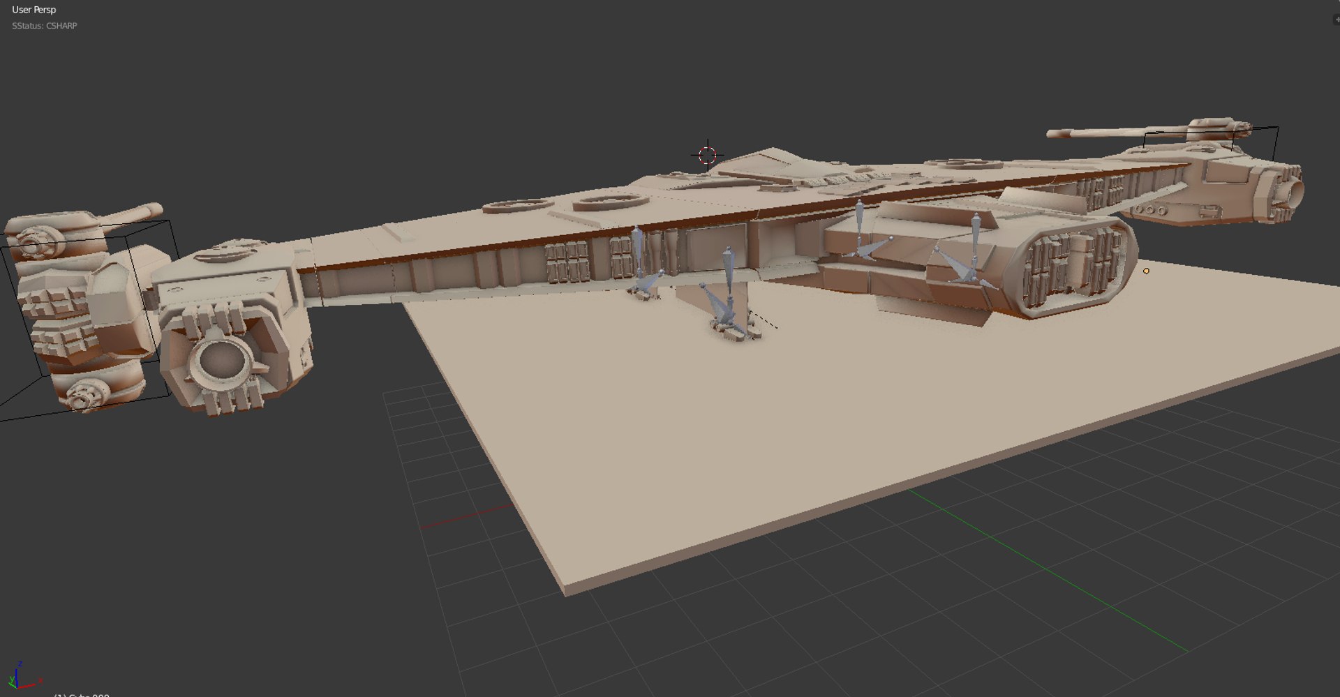 Spaceship Manta Fighter 3D Model - TurboSquid 1177644