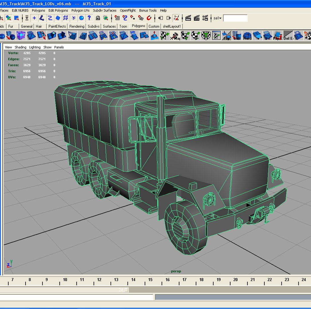 3d M35a2 Army Truck M35 Model