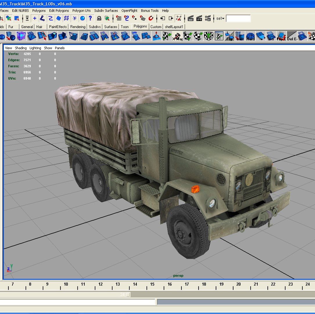 3d M35a2 Army Truck M35 Model