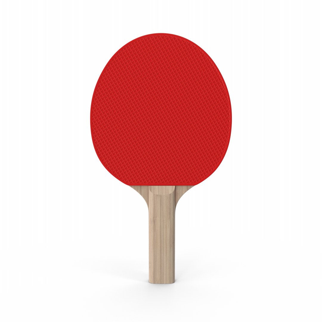 Red Ping Pong Paddle Model - TurboSquid 1964744