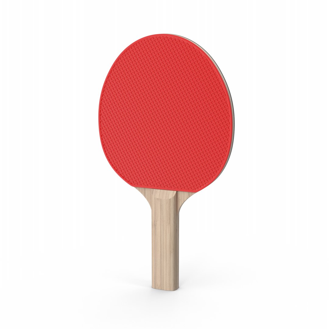 Red Ping Pong Paddle Model - TurboSquid 1964744