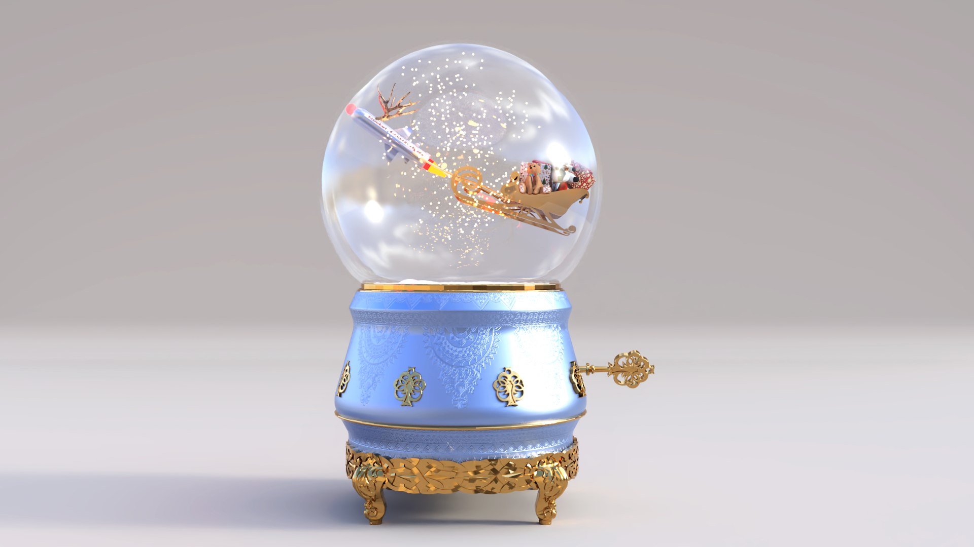 3D Snow Globe Christmas Low-poly 3D Model - TurboSquid 2312667