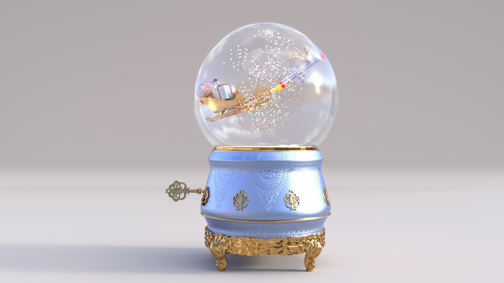 3D Snow Globe Christmas Low-poly 3D Model - TurboSquid 2312667