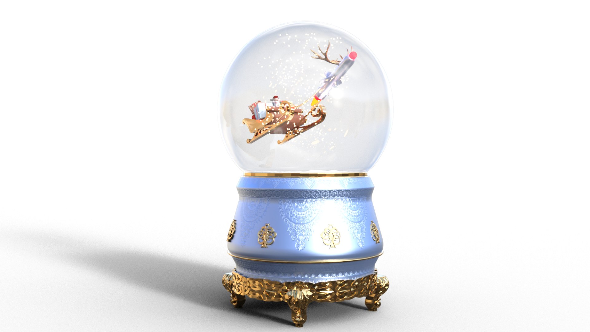 3D Snow Globe Christmas Low-poly 3D Model - TurboSquid 2312667