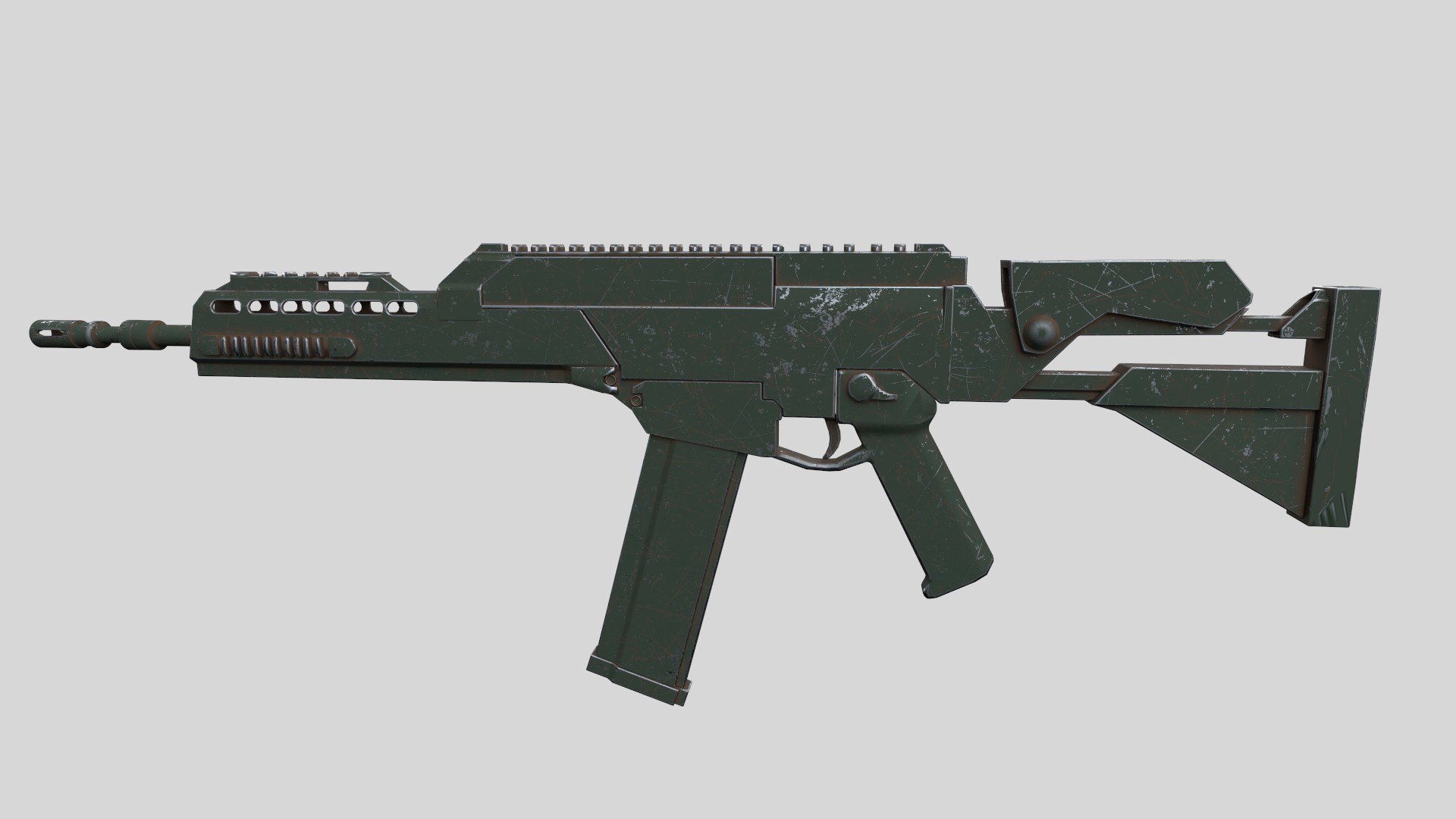 3D Assualt Rifle Model - TurboSquid 2091476