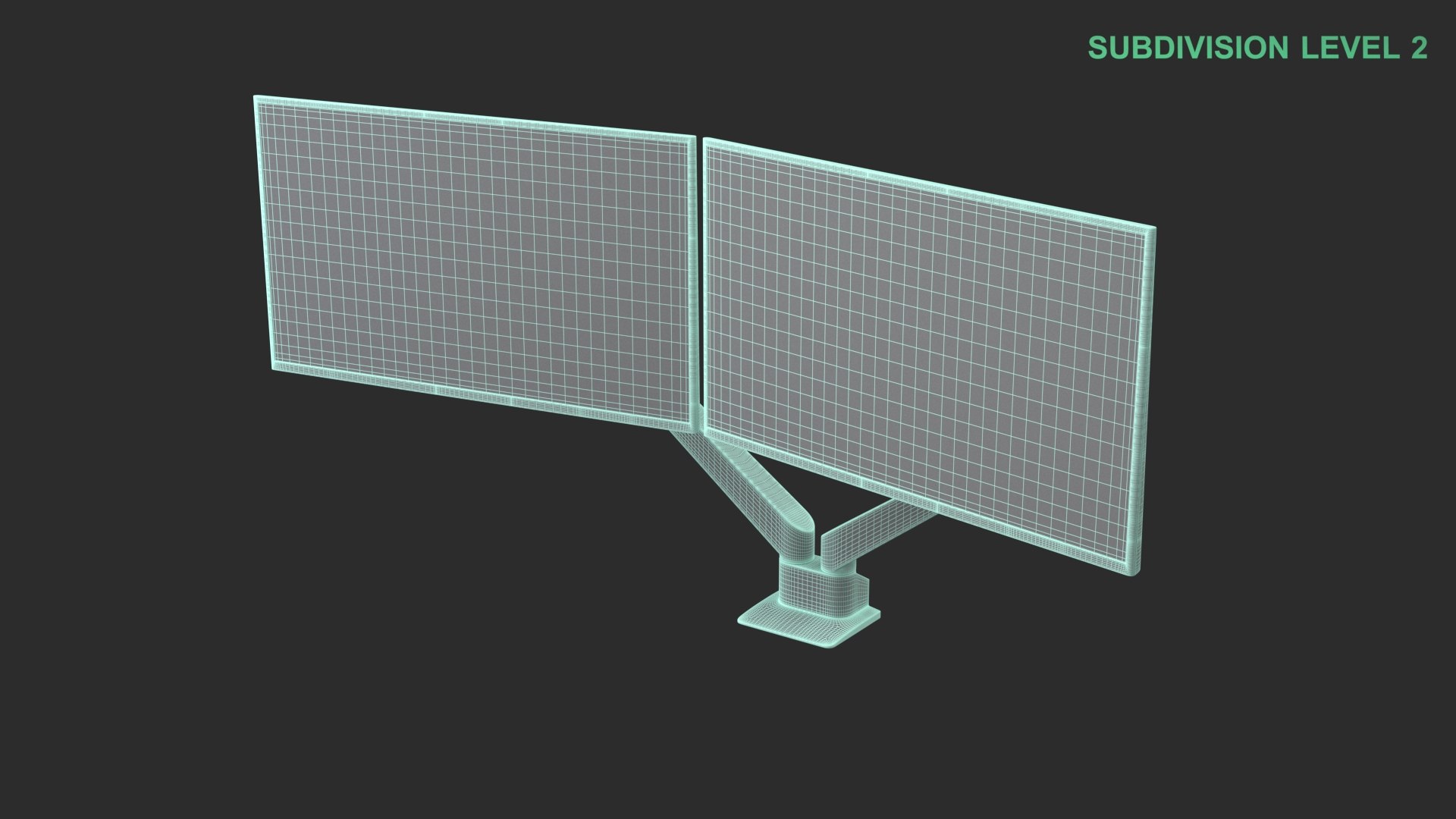 3D Dual Monitor With Stand - TurboSquid 2389137