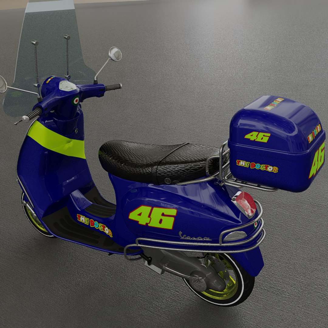 vespa lx50 scooter - 3d model