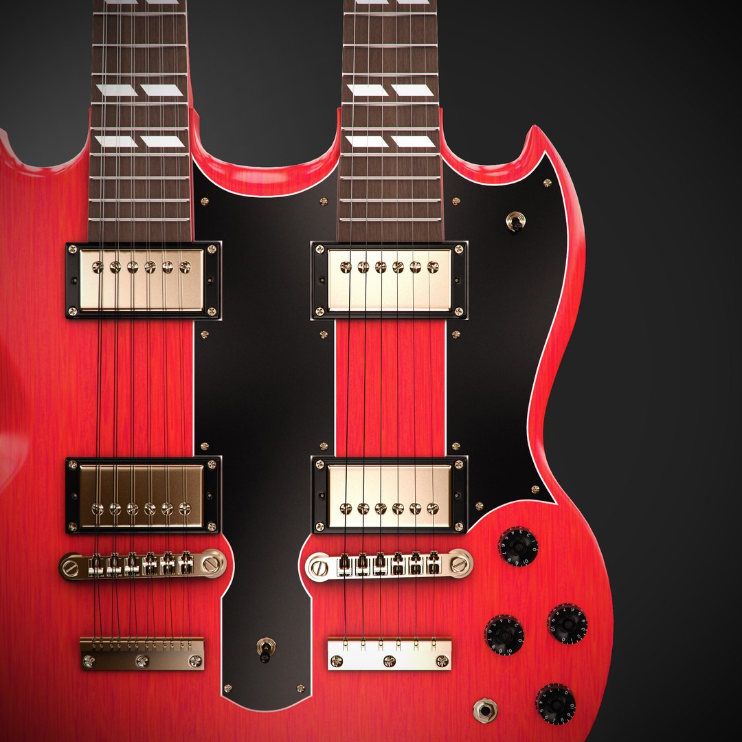 Gibson Sg Double Neck 3D - TurboSquid 1479795