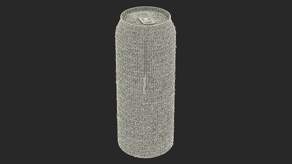 modelo 3d Lata de Refresco de Aluminio con Gotas 500ml Rojo ...
