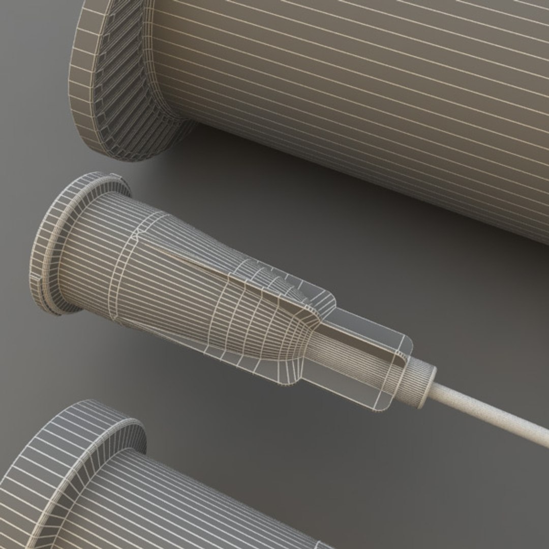 medical syringe 3d model