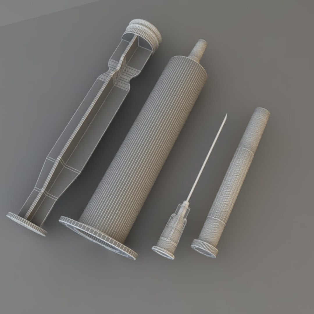 medical syringe 3d model