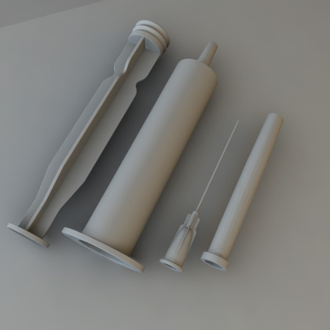 medical syringe 3d model