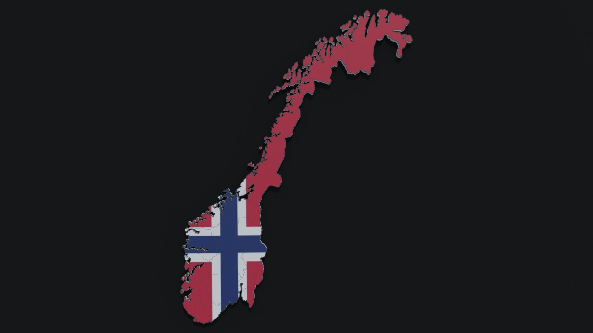 3D Political Map Of Norway - TurboSquid 2077840