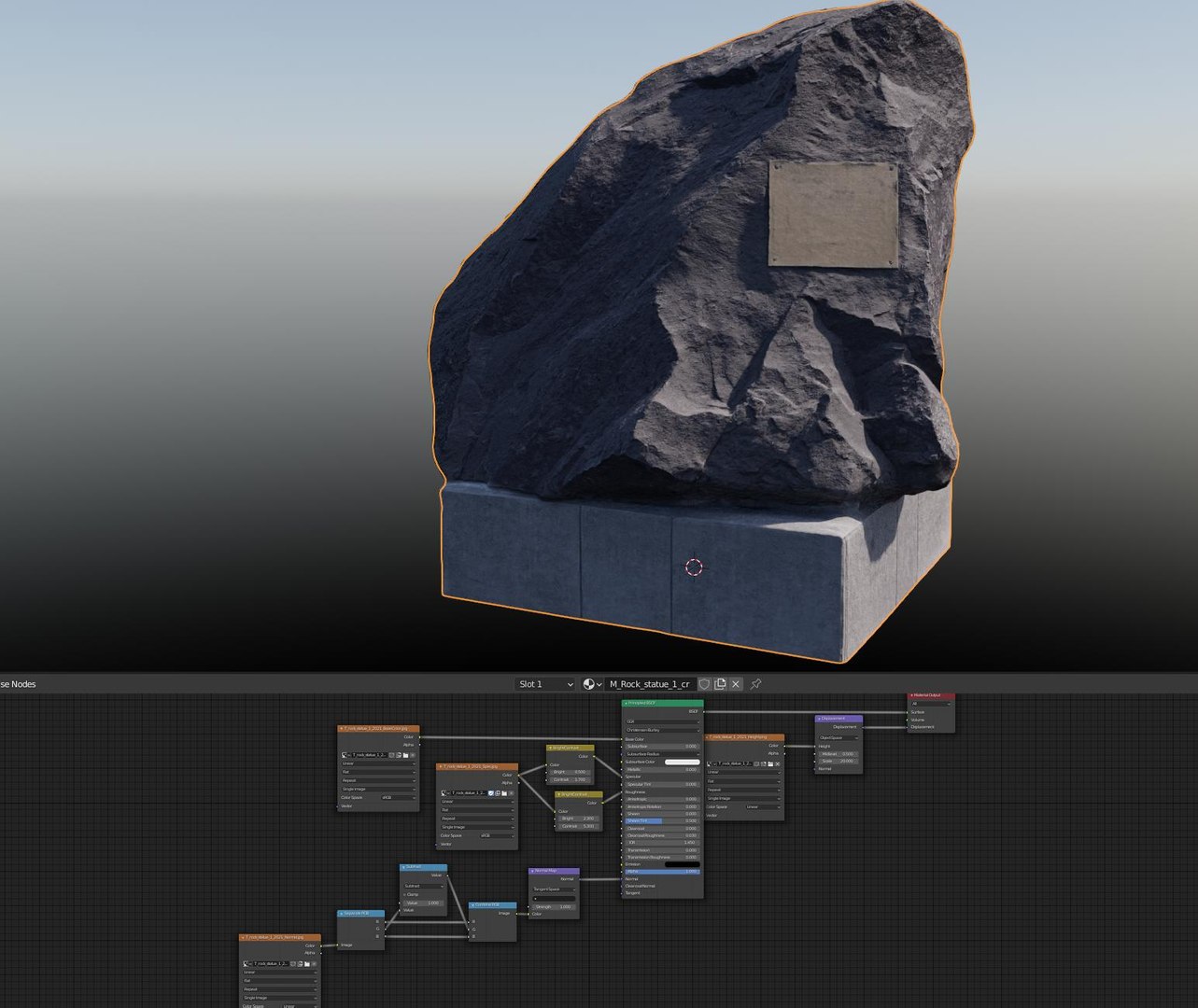 3D Memorial stone Scan model - TurboSquid 1889435