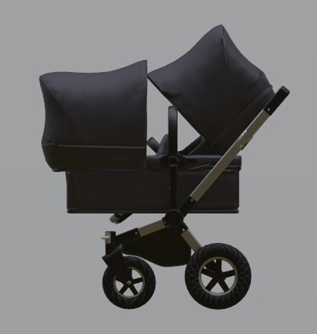 Bugaboo Duo Baby Pram 3D Model - TurboSquid 1512971