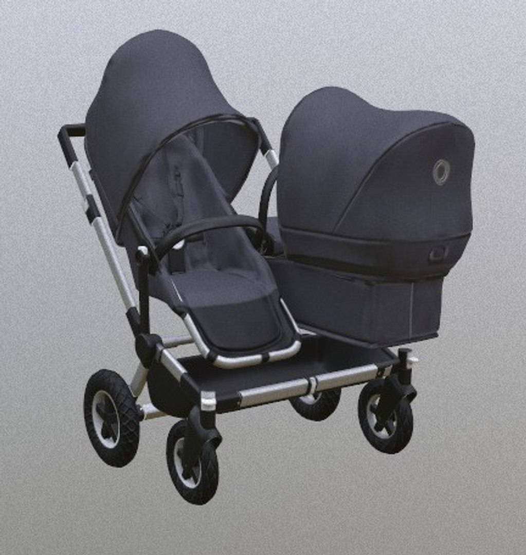 Bugaboo Duo Baby Pram 3D Model - TurboSquid 1512971