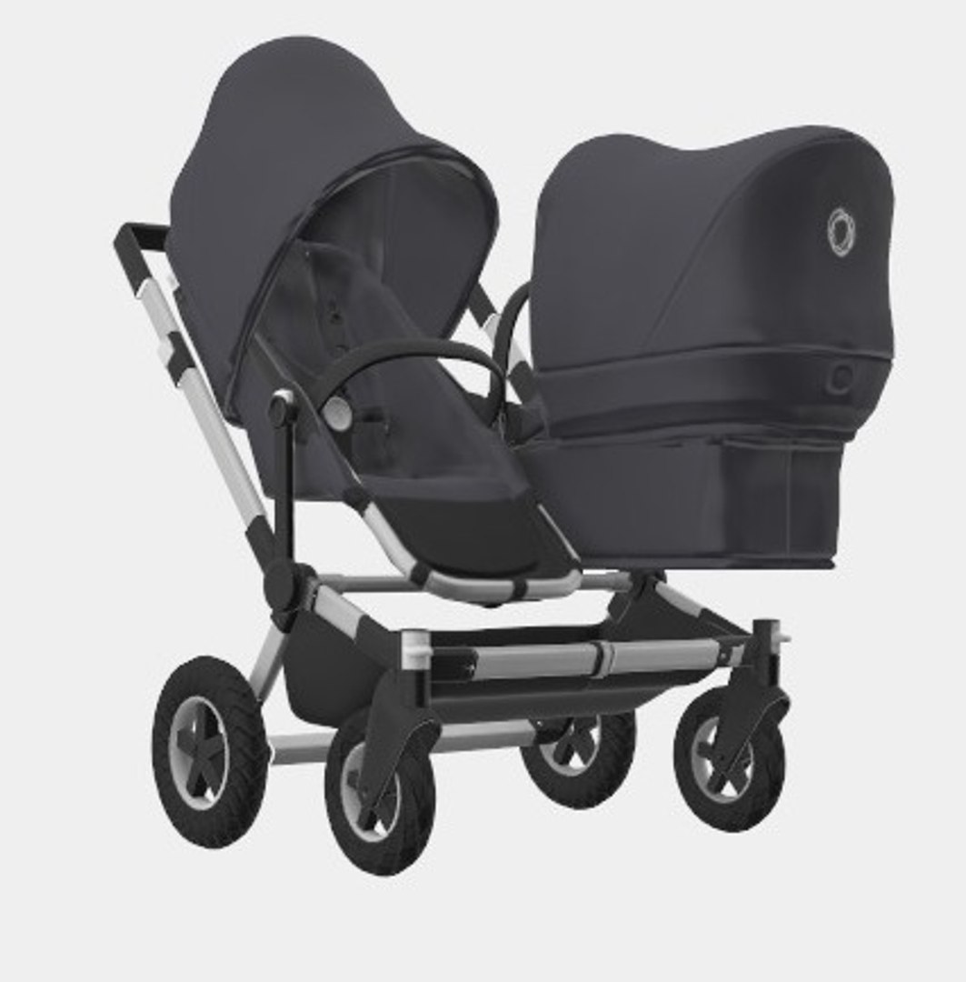Bugaboo Duo Baby Pram 3D Model - TurboSquid 1512971