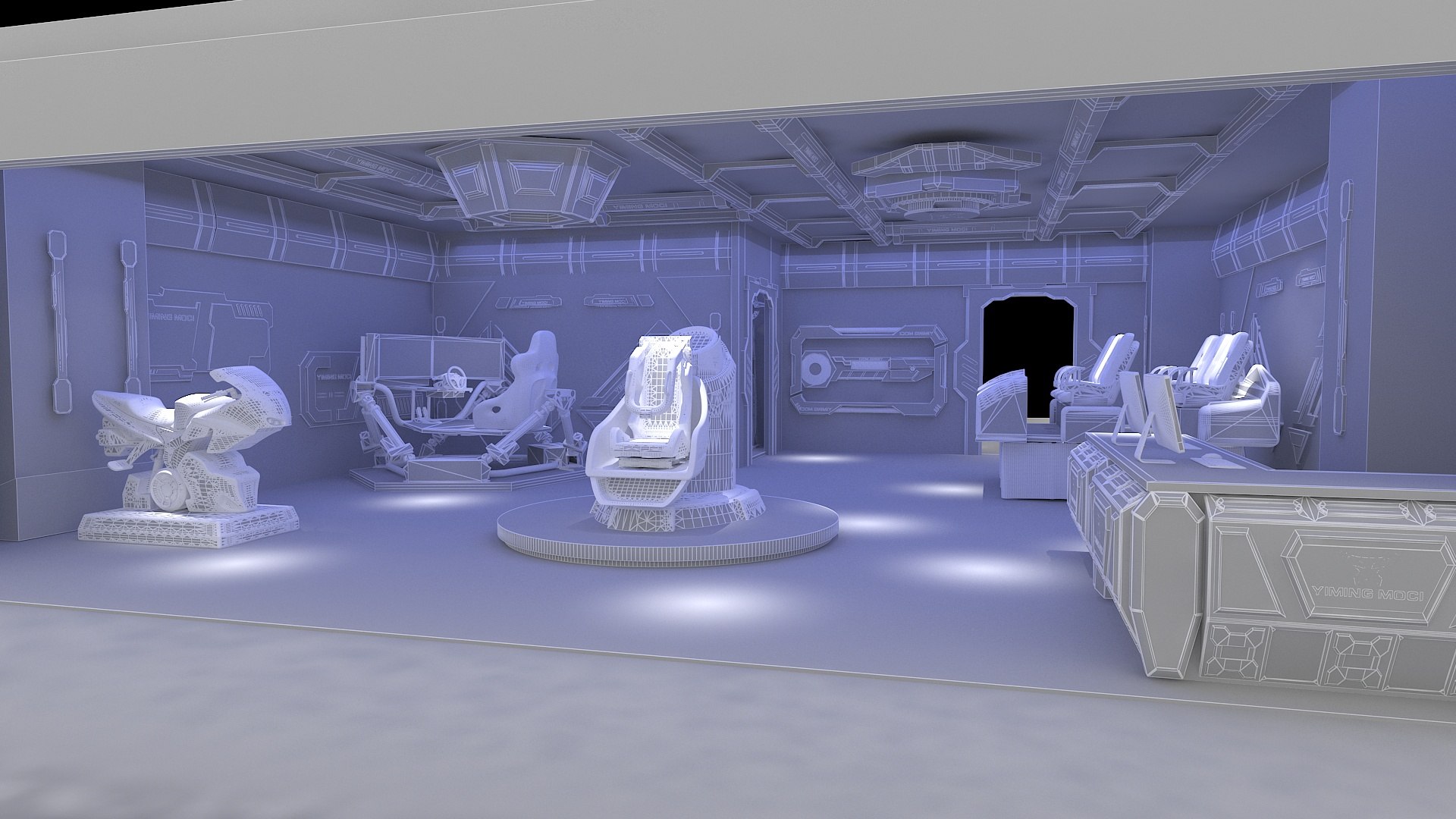 VR Experience Hall 3D Model - TurboSquid 1965803