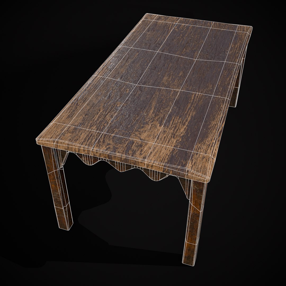 3D Medieval Kitchen Table Set - TurboSquid 2078668