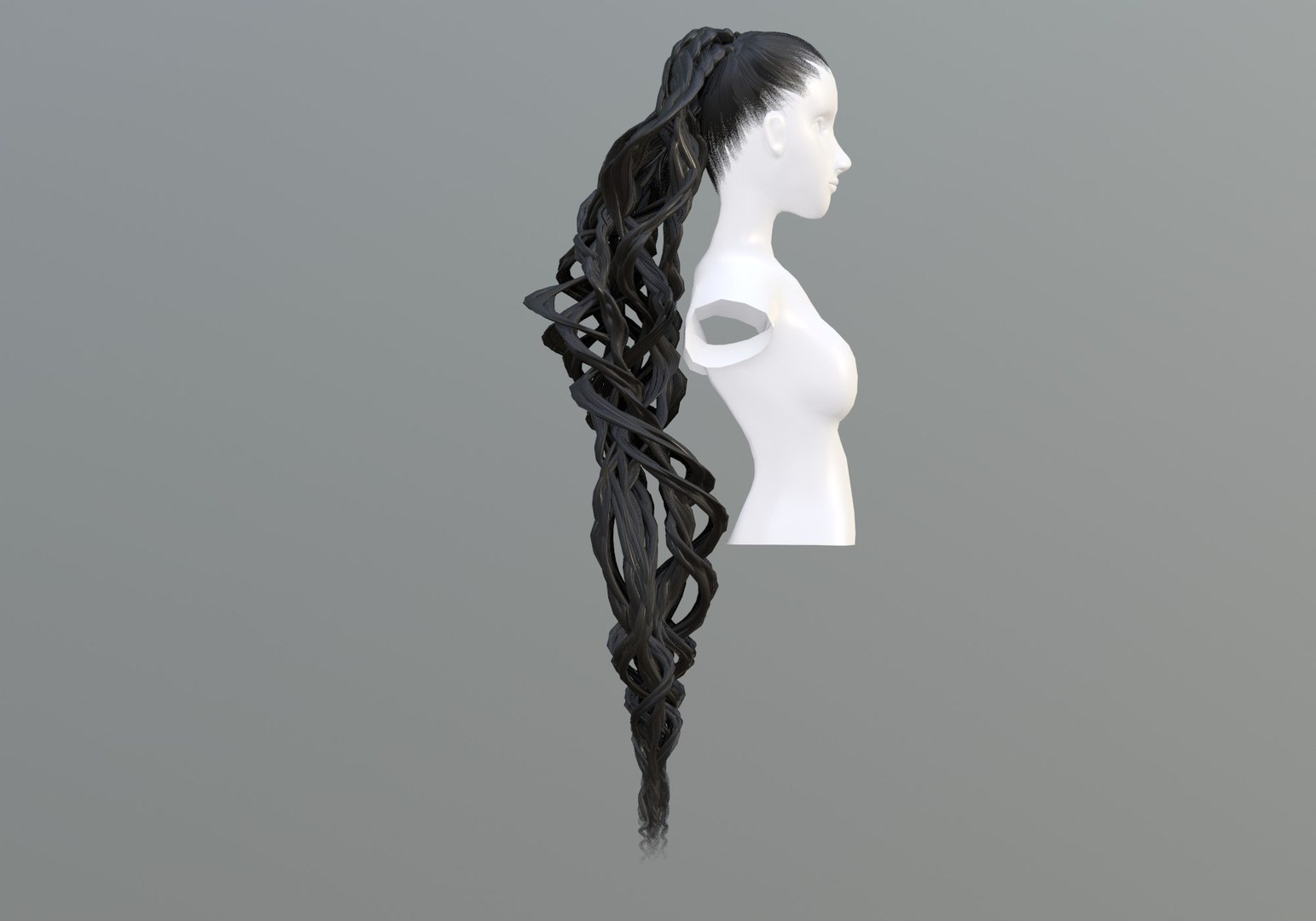 Female Wavy Hairstyle 3D Model - TurboSquid 1944494