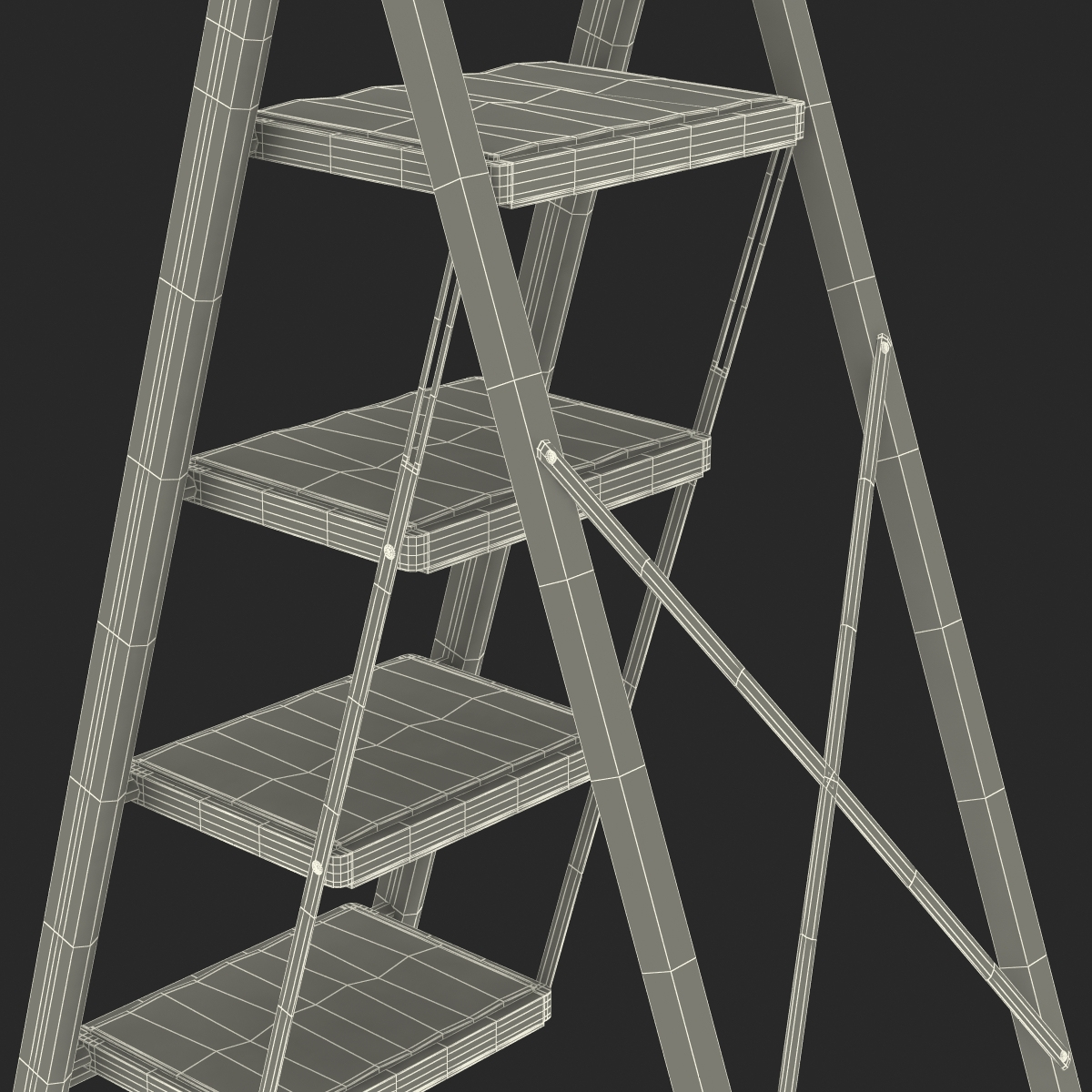 3d model step ladder