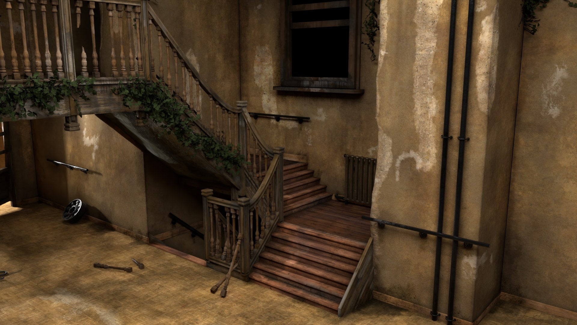 3D Building Urban Decay - TurboSquid 1911678