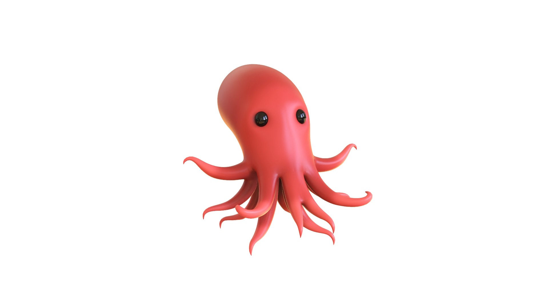 3D Cartoon Octopus V002 Model - TurboSquid 2350985