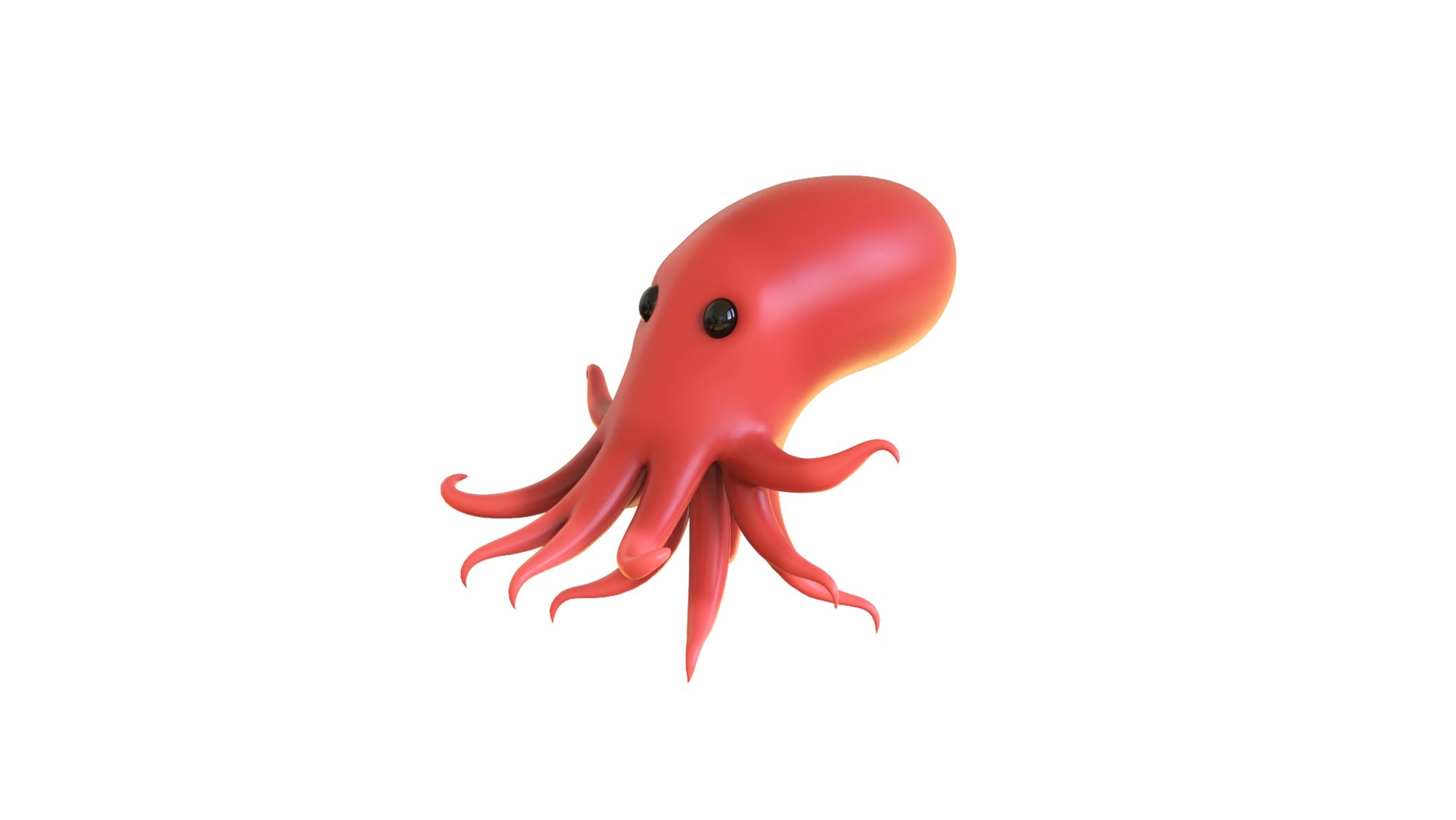3D Cartoon Octopus V002 Model - TurboSquid 2350985