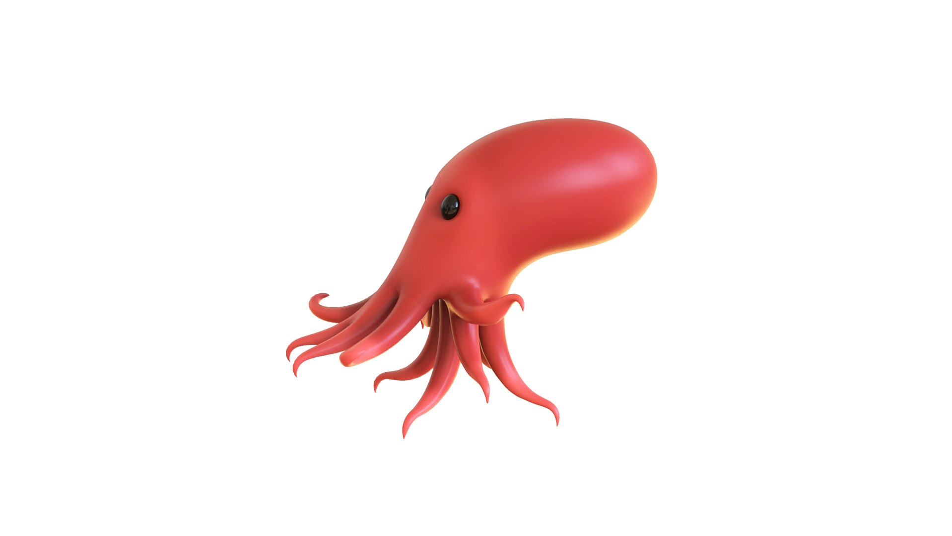 3D Cartoon Octopus V002 Model - TurboSquid 2350985