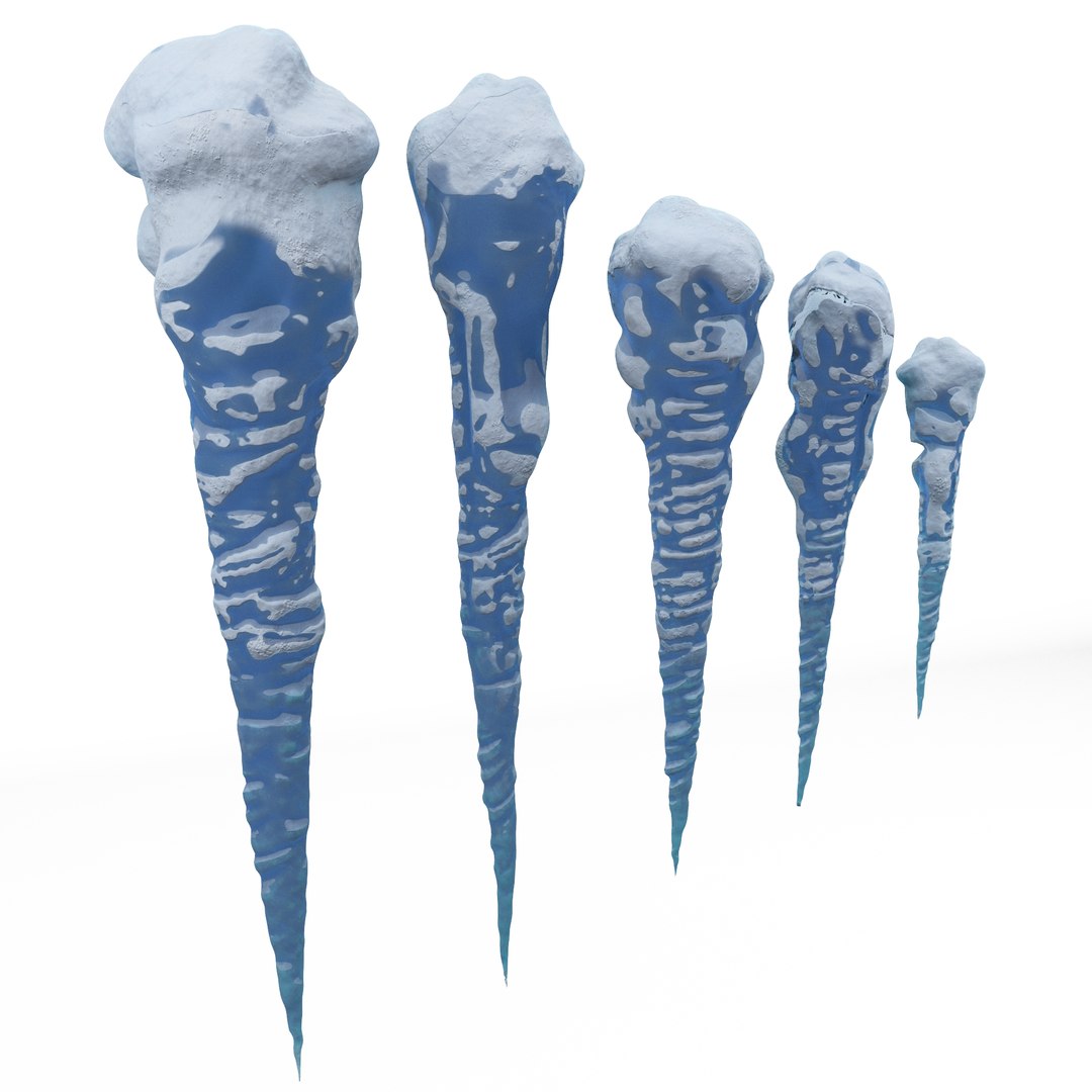 3D Icicle Ice Set Cartoon - TurboSquid 1641699