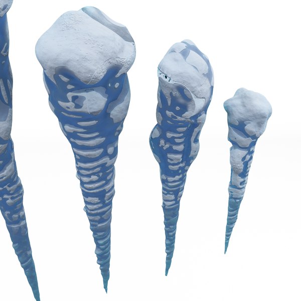 3D icicle ice set cartoon - TurboSquid 1641699